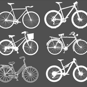 Bicycle Themed Vector Images. 12 Wheels, 6 Bicycles and 6 Pedal ...