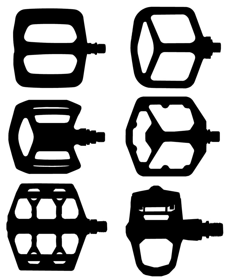 Bicycle Themed Vector Images. 12 Wheels, 6 Bicycles and 6 Pedal ...
