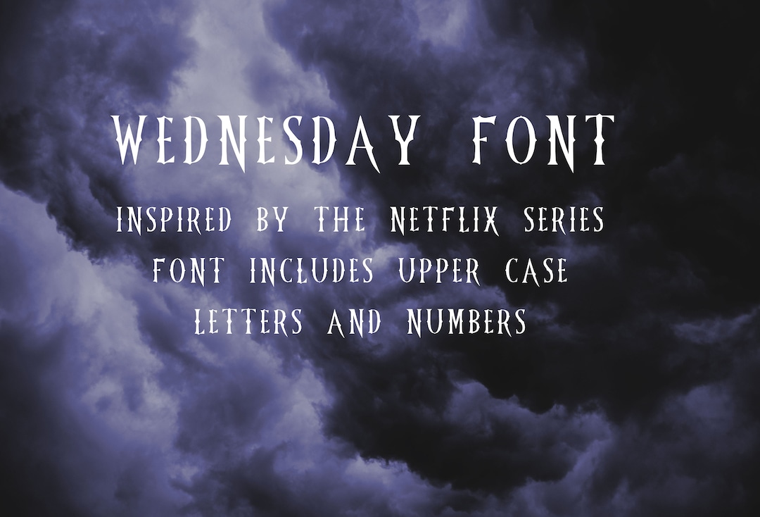 Wednesday Font - Etsy