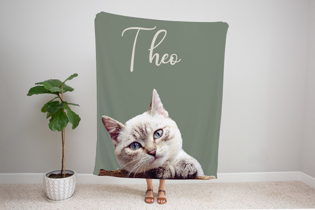 Personalized Cat Blankets, Personalized Cat Gift, Custom Photo Blanket ...