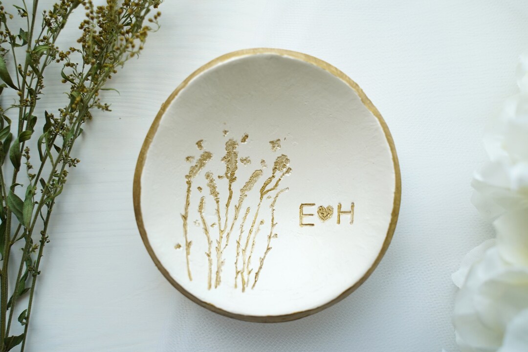 Personalized Jewelry Dish, Custom Ring Dish, Ring Tray, Initial Ring ...