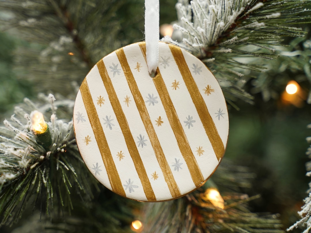 Clay Christmas Ornament, Handmade Clay Ornament, Hand Writing Ornament ...