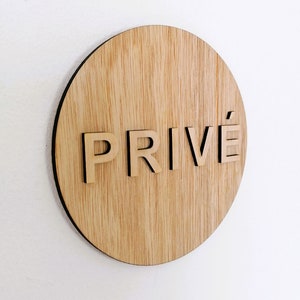 Pictogramme Privé, Interdit, Signalétique Bois, Panneau de porte, Icone ...