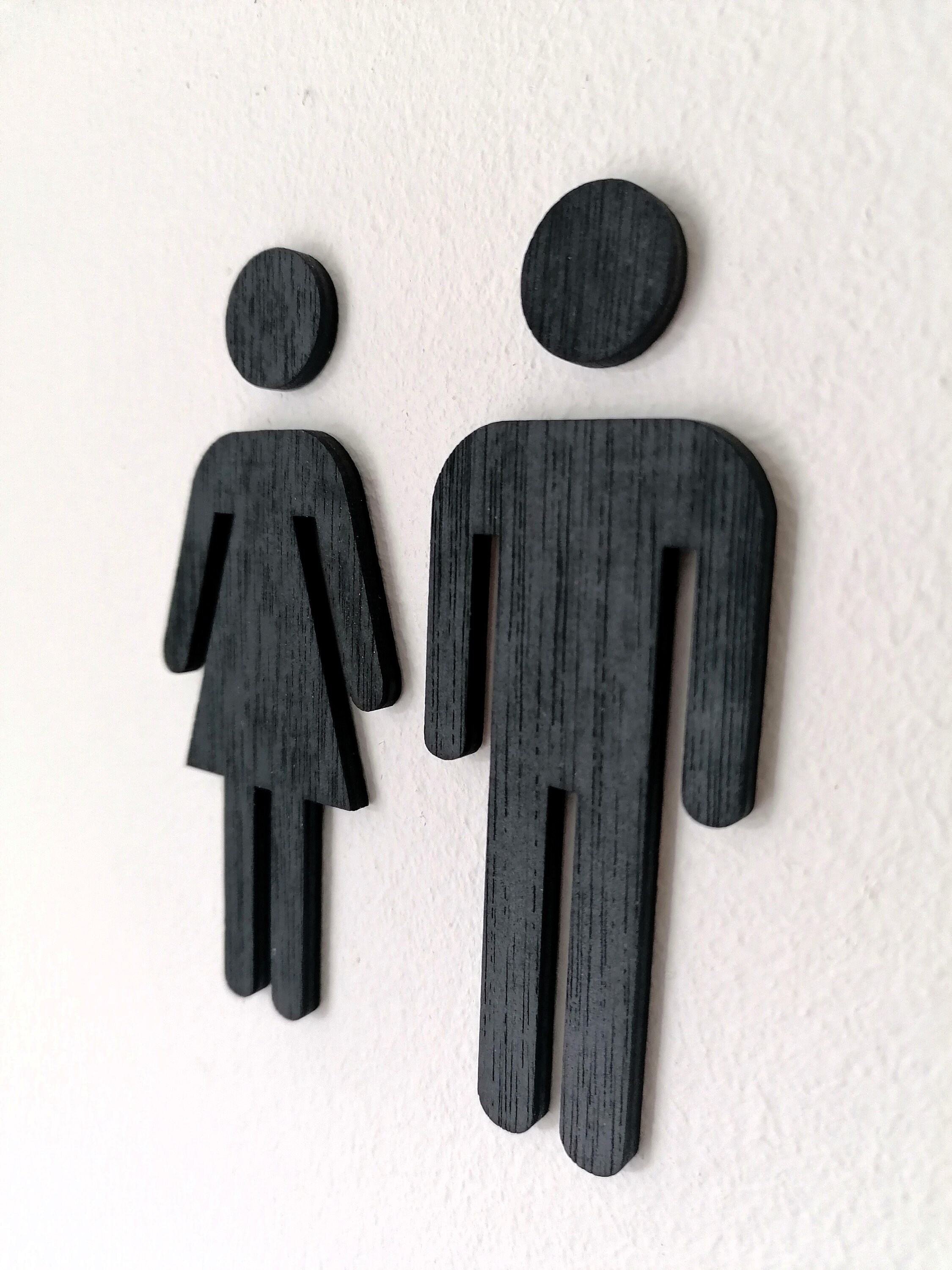 Pictogramme WC, Signalétique MDF, Panneau de toilette, Homme et Femme ...