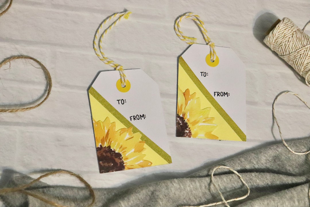 Sunflower Gift Tags Set of 2 - Etsy