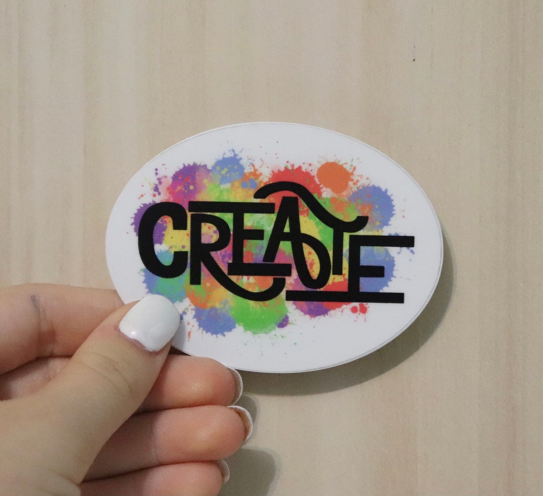 CREATE! Paint Splatter Sticker - Etsy