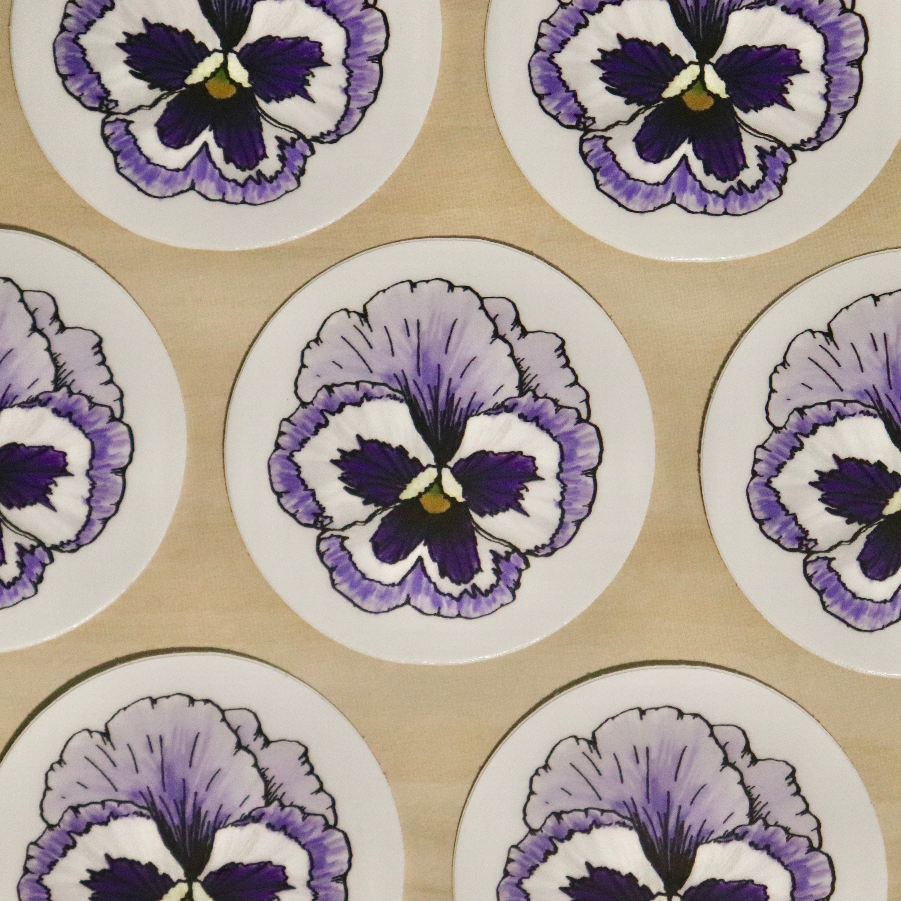 2x2 Pansy Sticker - Etsy