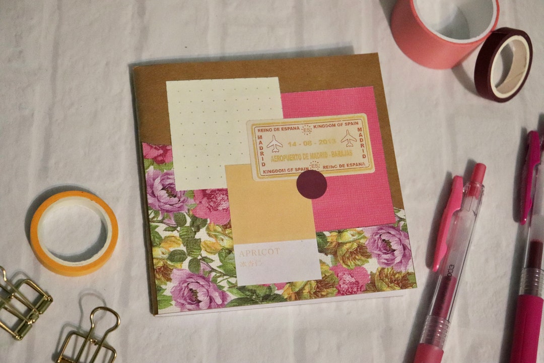 Springtime Floral Paper Collage Notebook - Etsy