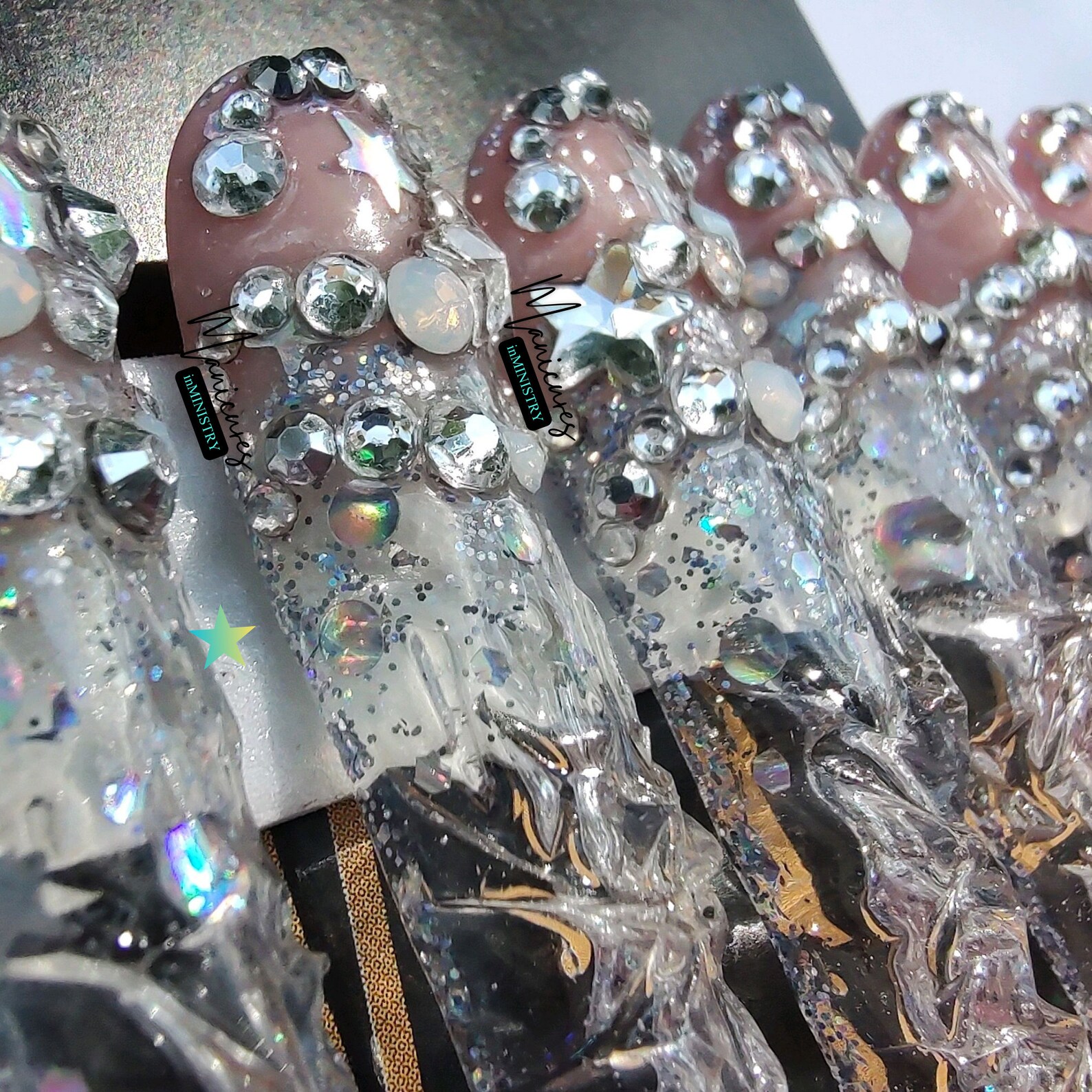 Icicle Nails, 4XL Stiletto Nails, Bling Nails, Cracked Glass Nails ...