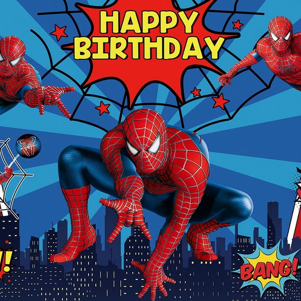 Spider Man Theme Backdrop - Etsy