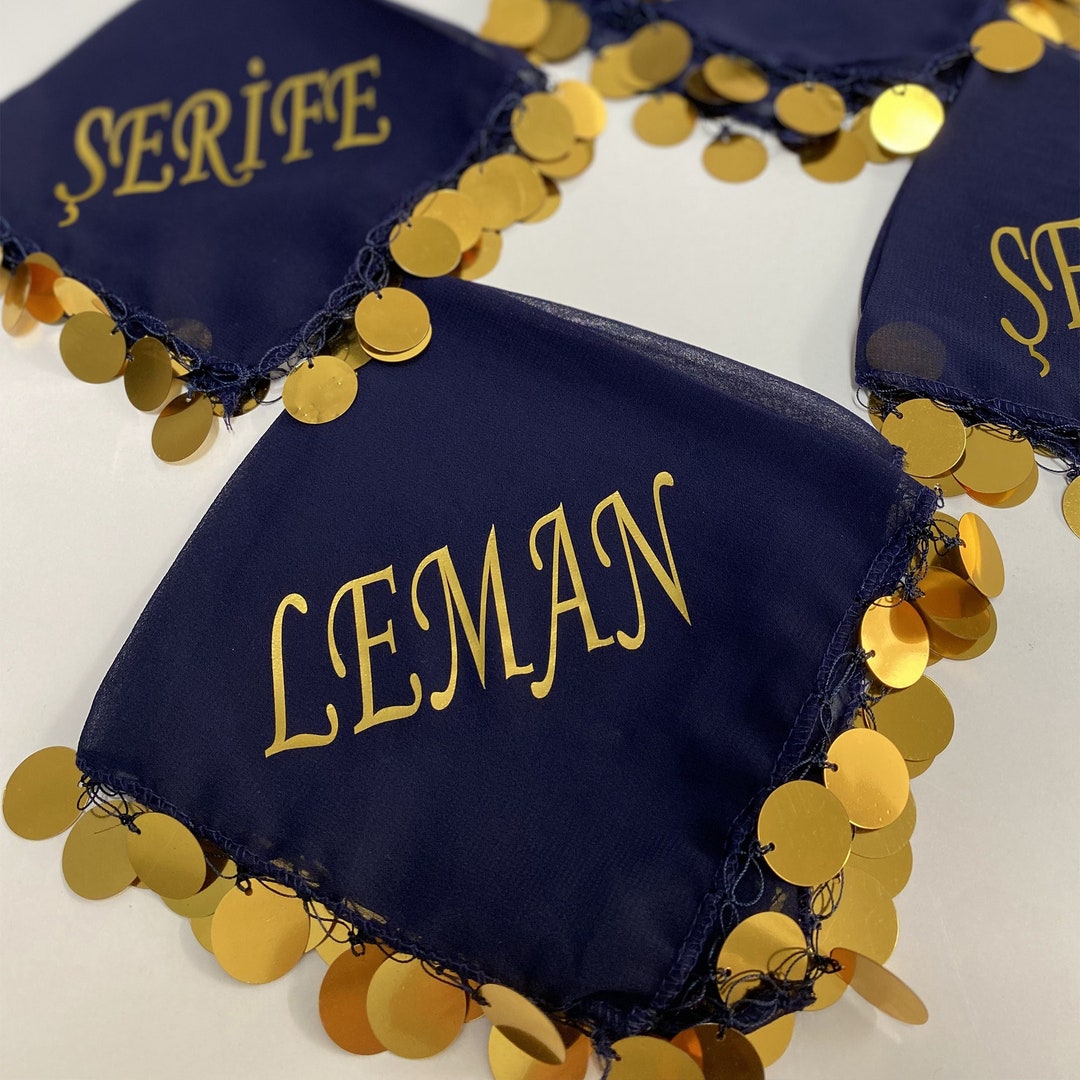 10 Pieces Name Written Handkerchief, Personalized Handkerchief, Wedding ...