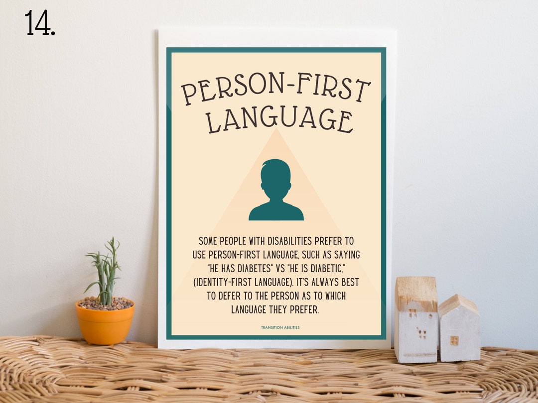 Person-first Language Poster | Neurodiversity Acceptance & Disability ...