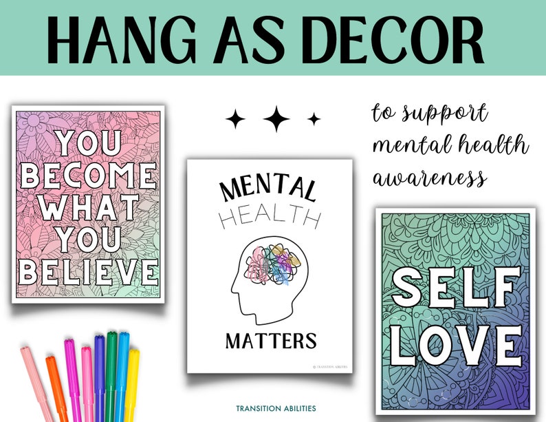 Mental Health Awareness | Mindfulness Mandala Coloring Pages ...
