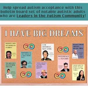 Famous Autistic People Classroom Bulletin Board Set | Printable Poster ...