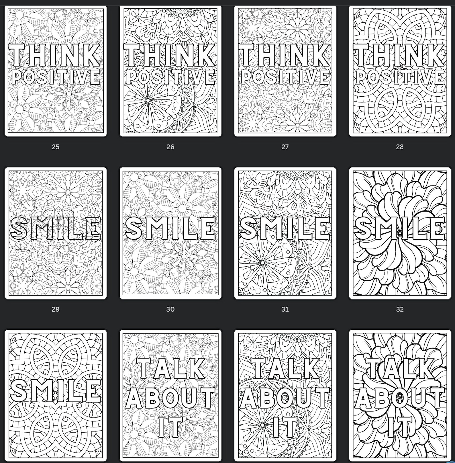 Mental Health Awareness Mindfulness Mandala Coloring Pages ...