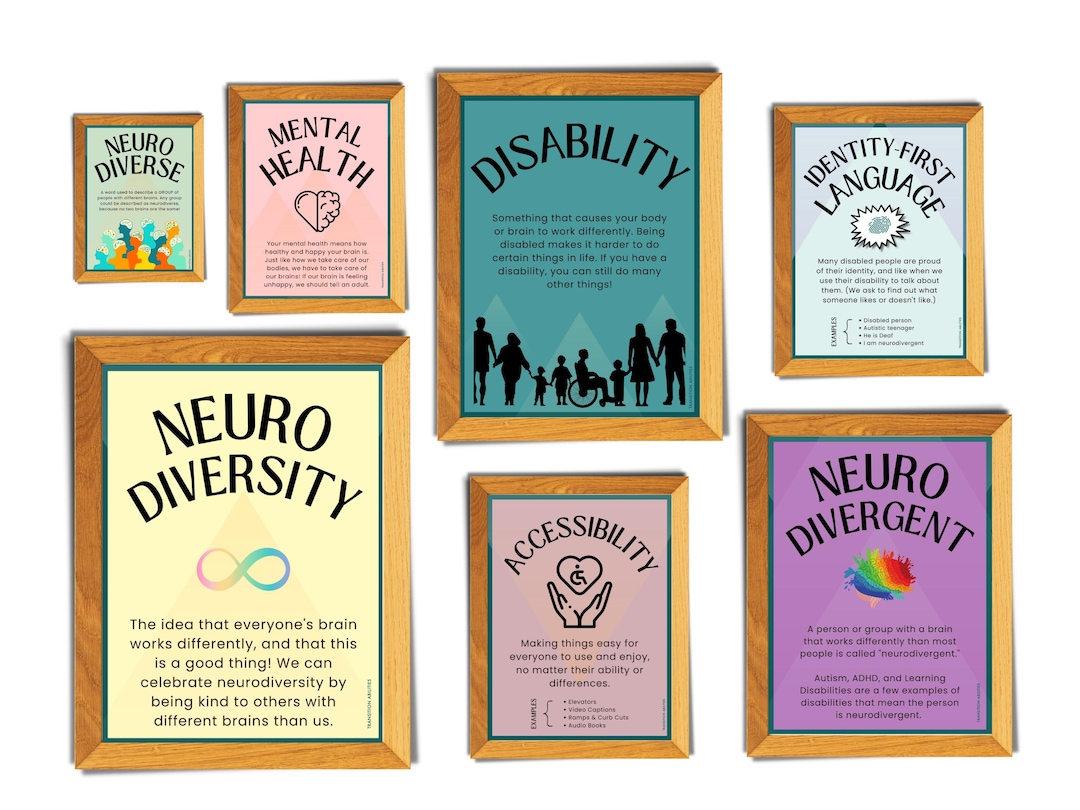 Poster Set 17 | Neurodiversity Acceptance & Disability Awareness | Kids ...