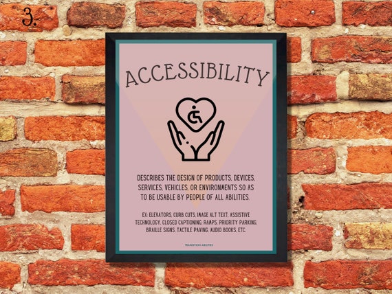 Accessibility Poster Neurodiversity Acceptance & Disability - Etsy