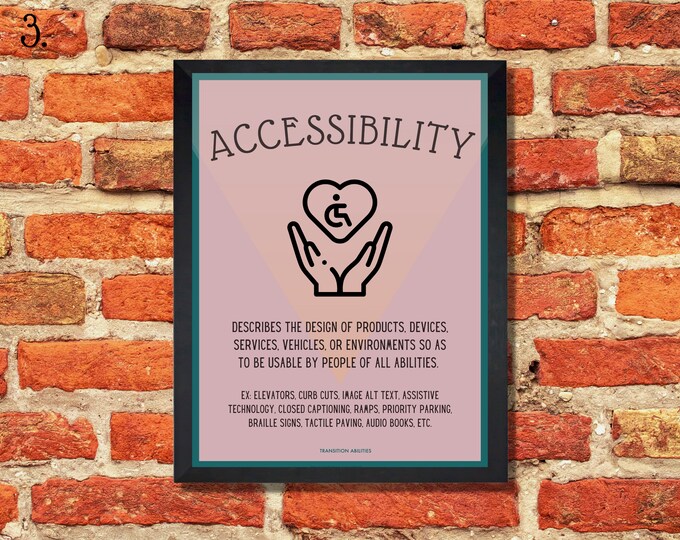 DISABILITIES & INCLUSIVITY Poster Set Posters Accepting Inclusive ...