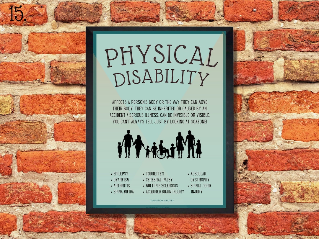Physical Disability Poster | Neurodiversity Acceptance & Disability ...
