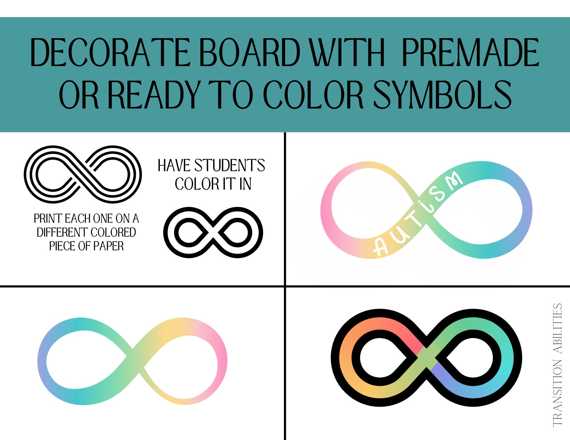 Famous Autistic People Classroom Bulletin Board Set Printable Poster ...