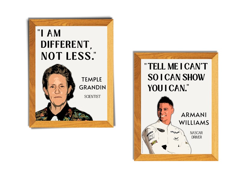 Famous Autistic People | Printable Poster Bundle for Autism Acceptance ...