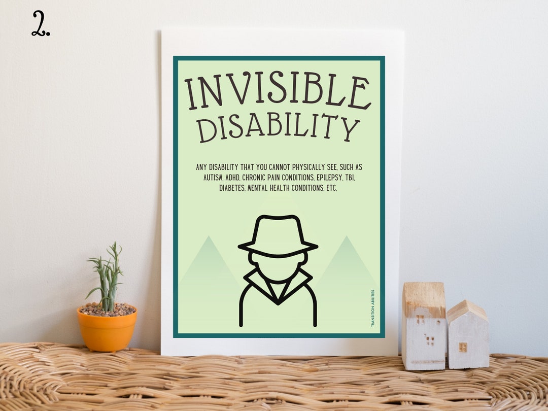 Invisible Disability Poster | Neurodiversity Acceptance & Disability ...
