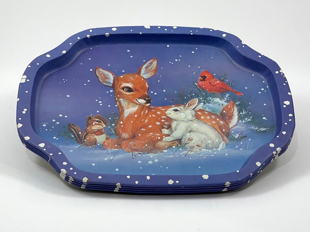 Winter Animals Small Tin Tray - Etsy