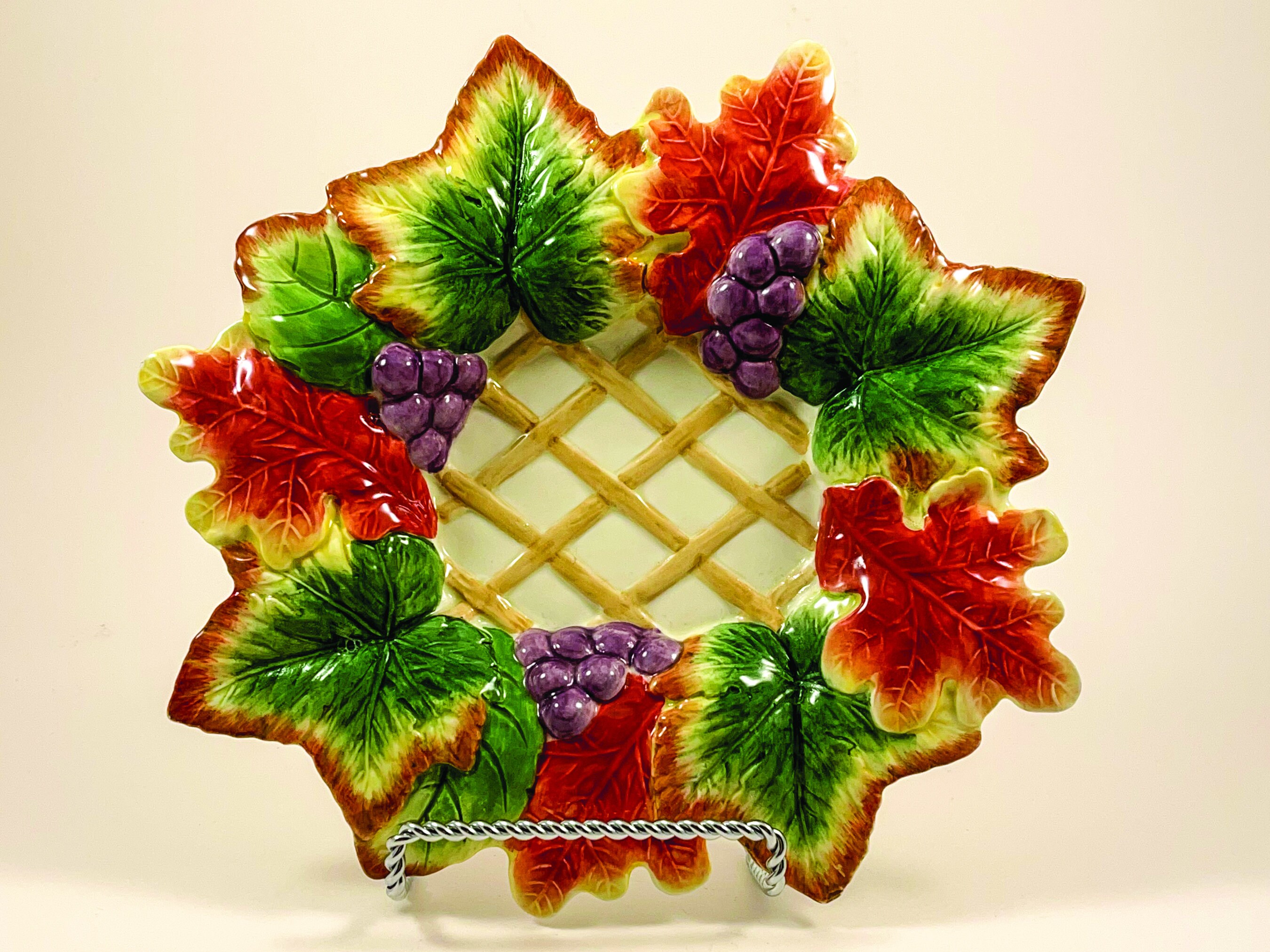 Set of 2 Fitz and Floyd Autumn Splendor Canape Plates One 9” and One 11 ...