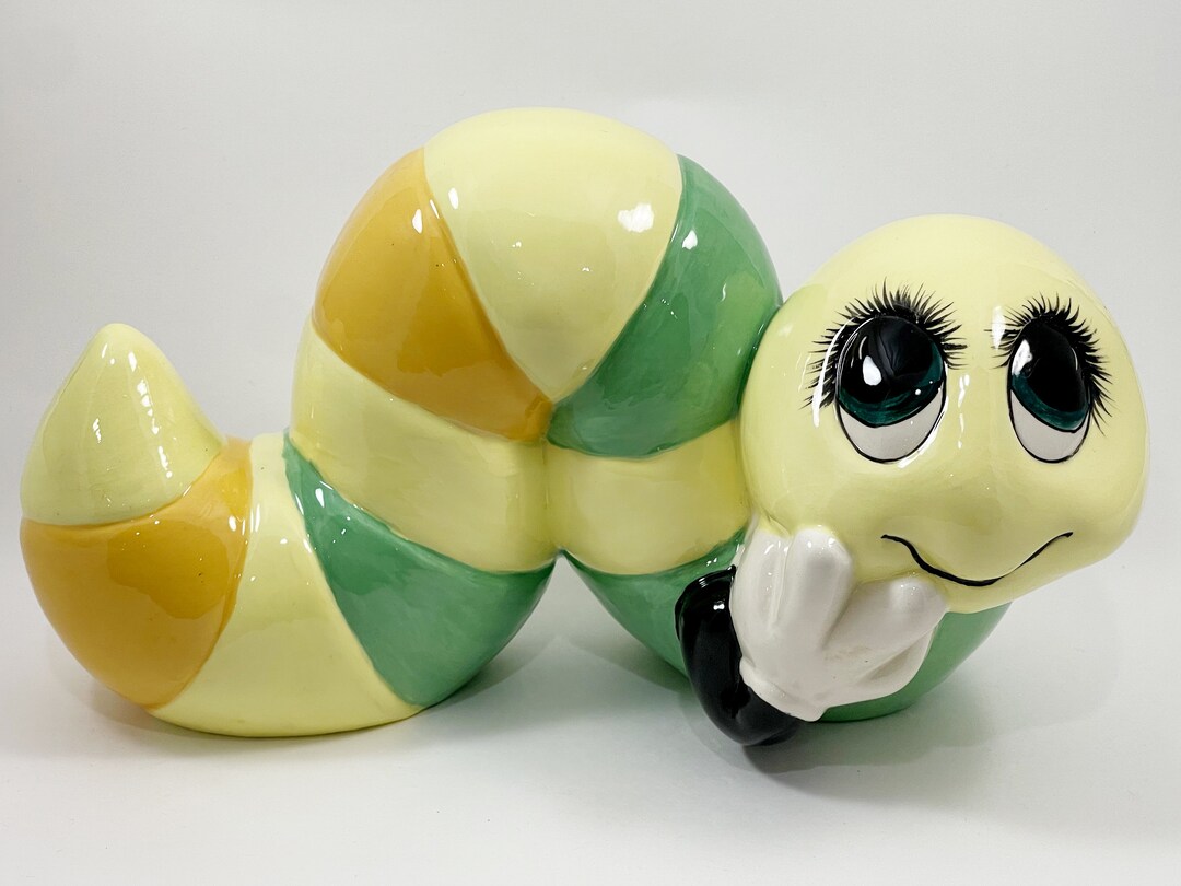 Vintage Ceramic Caterpillar Figurine - Etsy