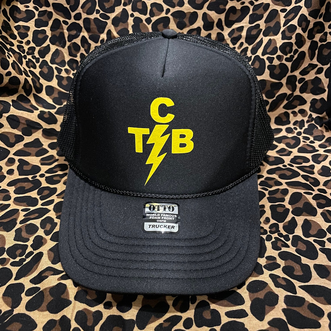 TCB - Elvis Presley - Mesh Trucker Hat Black - Yellow - Etsy
