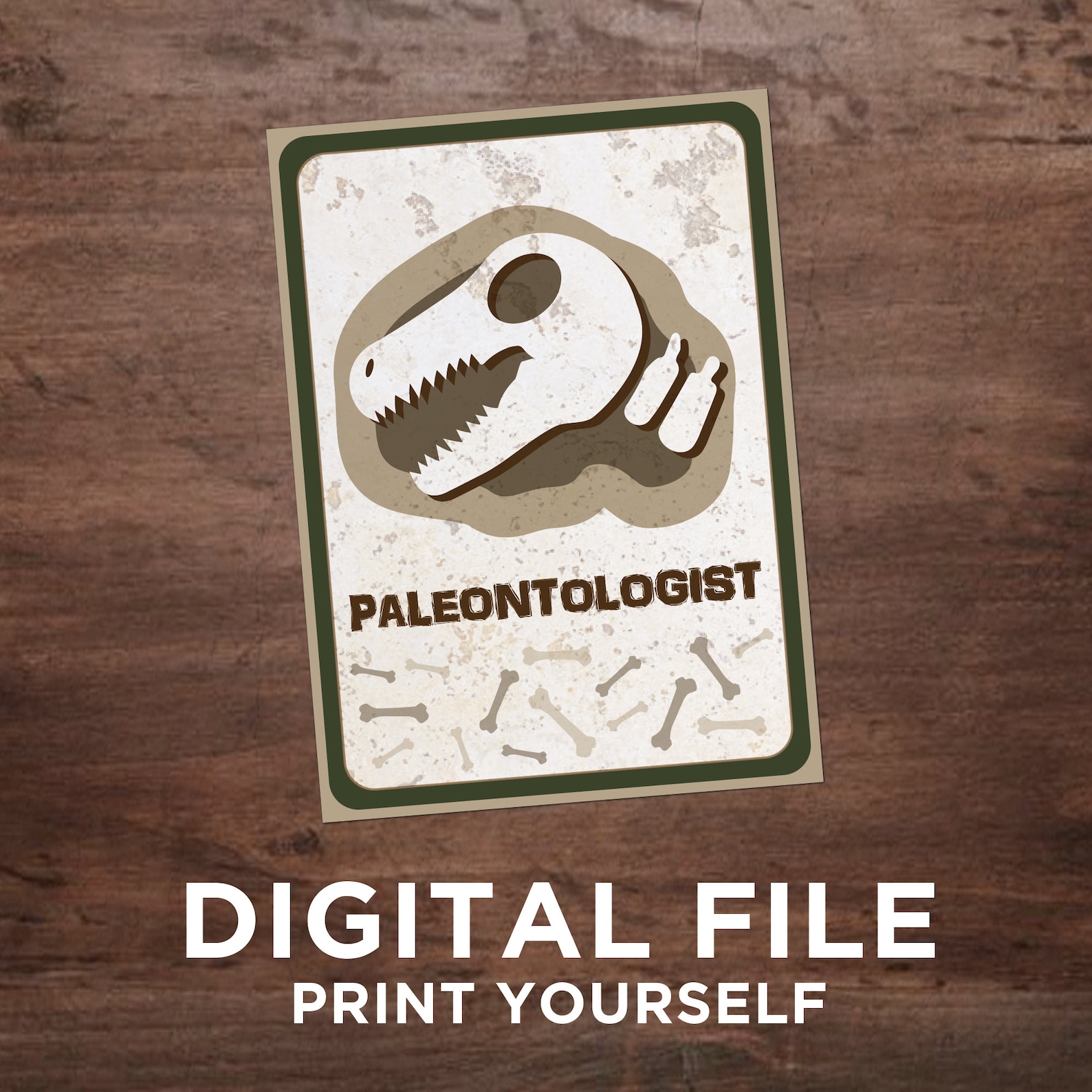 Paleontologist Badge for Costume (digital Download Only) - Etsy