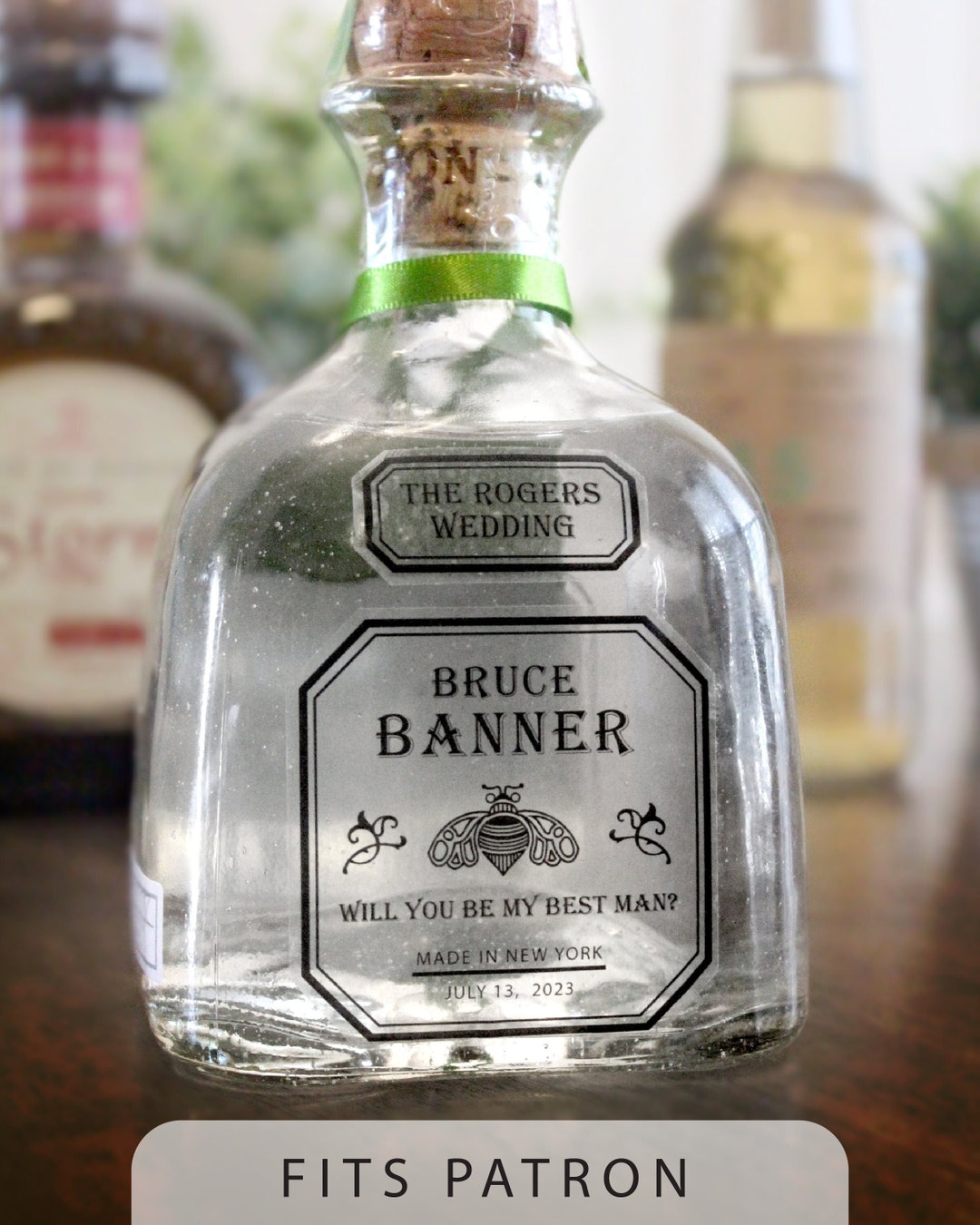 Personalized Label to Fit Patron Tequila Bottle - Weddings, Birthdays ...