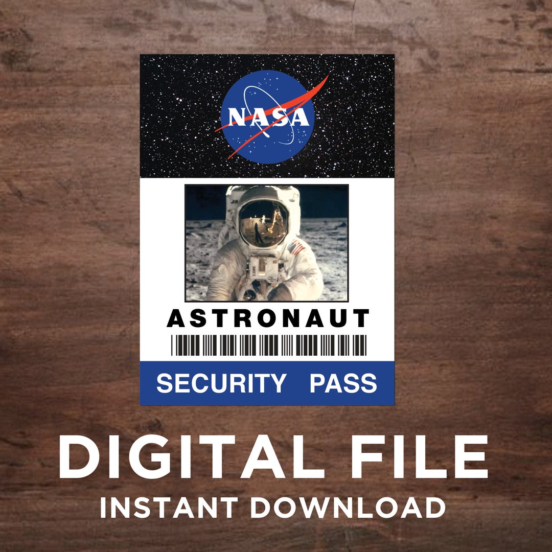 Astronaut Security Pass for Costume (digital Download Only) - Etsy