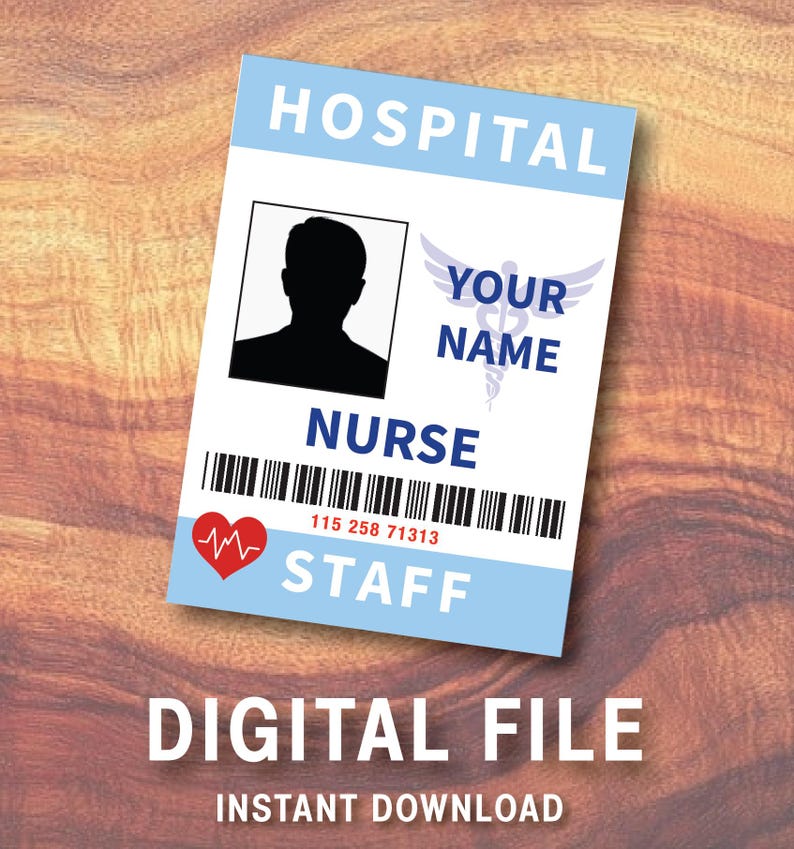 Doctor, Nurse, Surgeon, Medical Staff Badge for Costume (editable ...