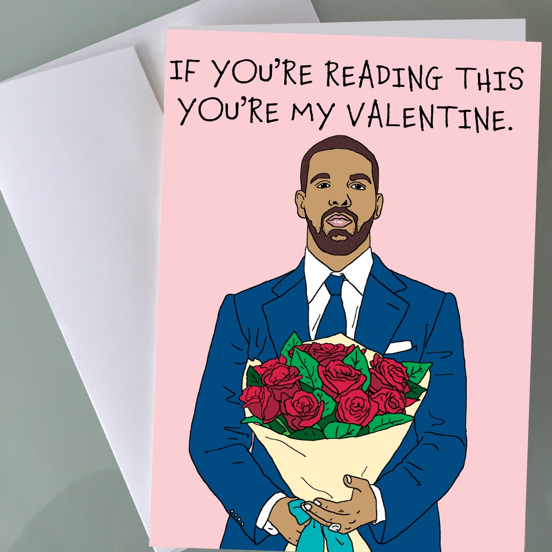 Drake Valentine's Day Card Bouquet Hip Hop Art - Etsy