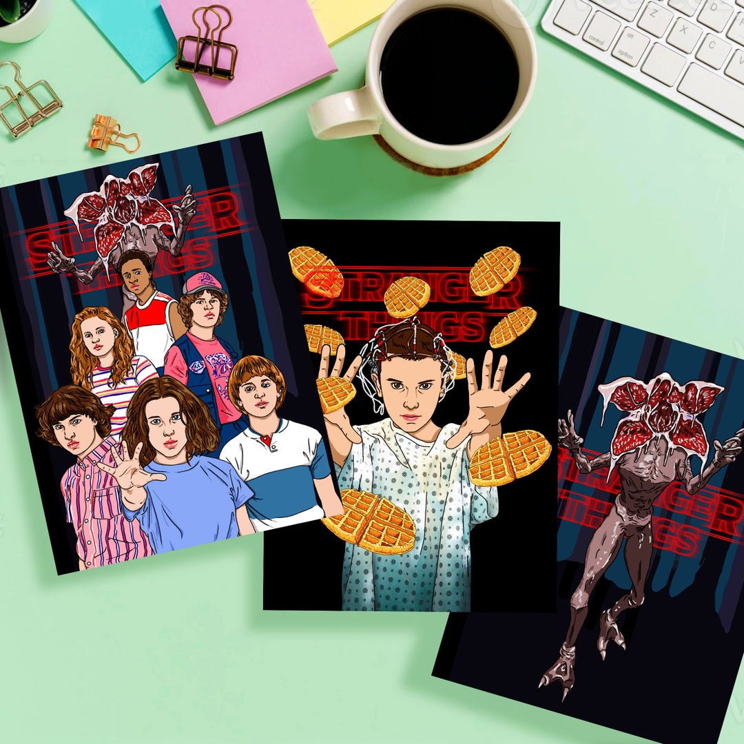 Stranger Things Mini Prints Demogorgon Funny Birthday Gifts - Etsy