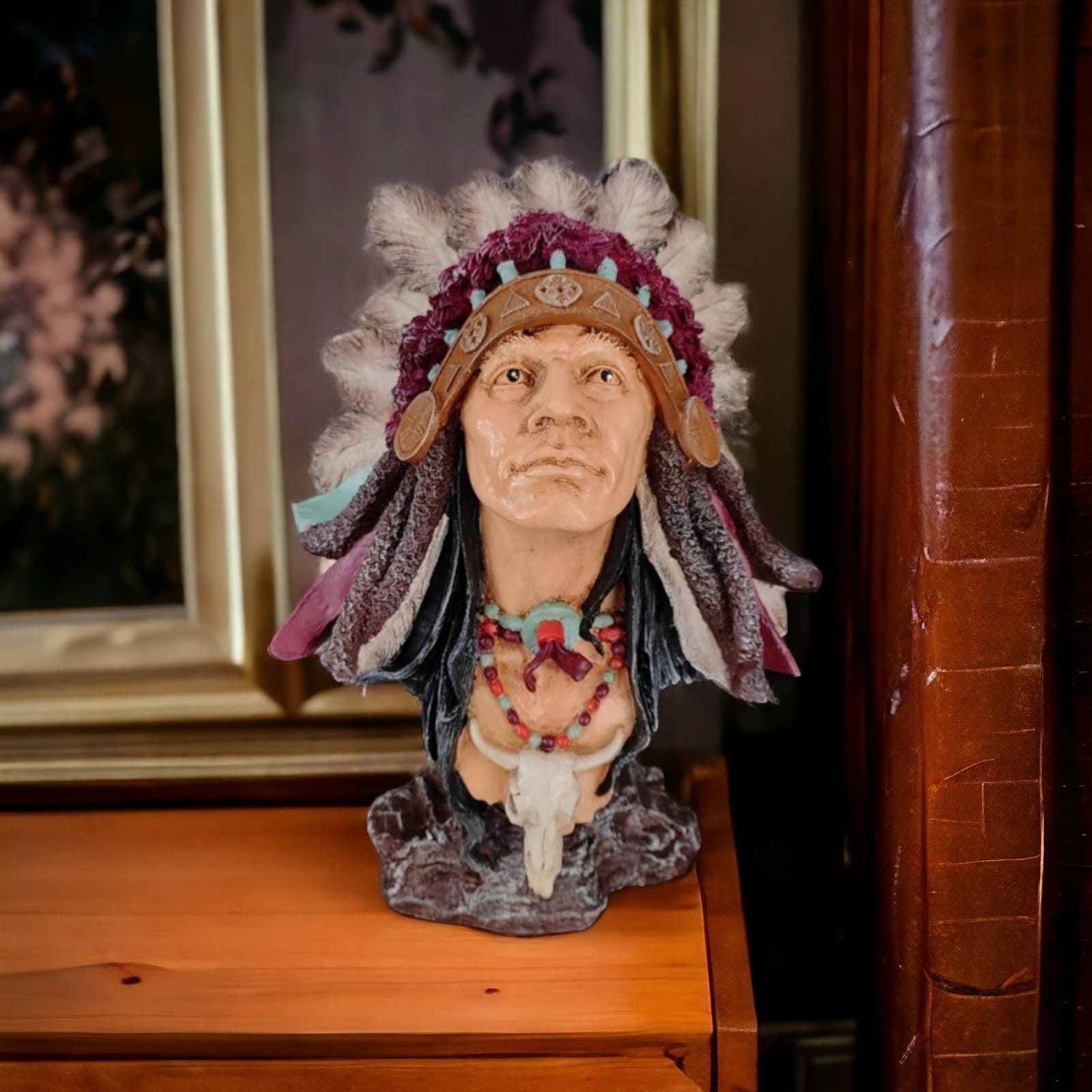 Native American Indian Chef,indian Statue,art Objects,handmade Decor ...