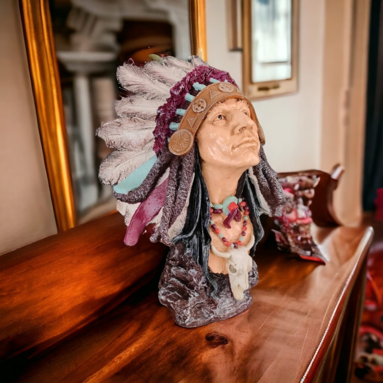 Native American Indian Chef,indian Statue,art Objects,handmade Decor ...