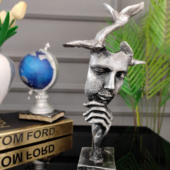 Thinking Man Statue Face