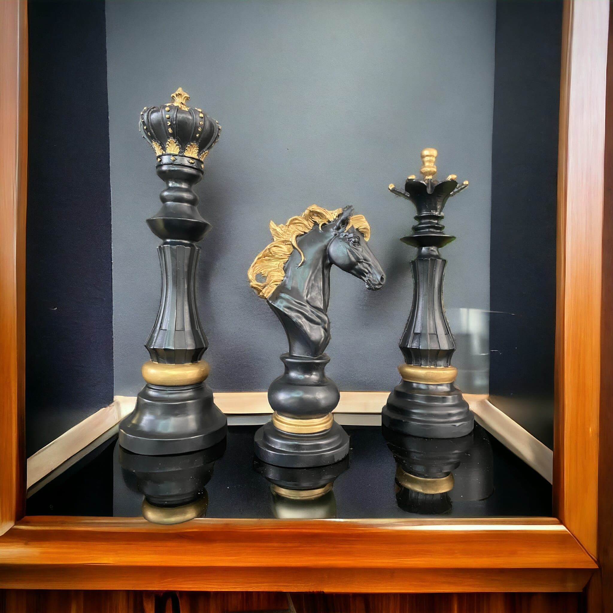 Large Black Chess Set,chess Pieces,chess Set, Decoration, Classic, Desk ...