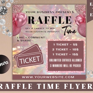 Raffle Ticket Template, Flyer Template, Logos and Branding, Business ...