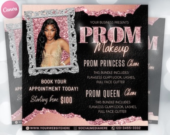 Prom Makeup Flyer, Prom Makeup, MUA Flyer, Makeup Flyer, Prom Flyer ...