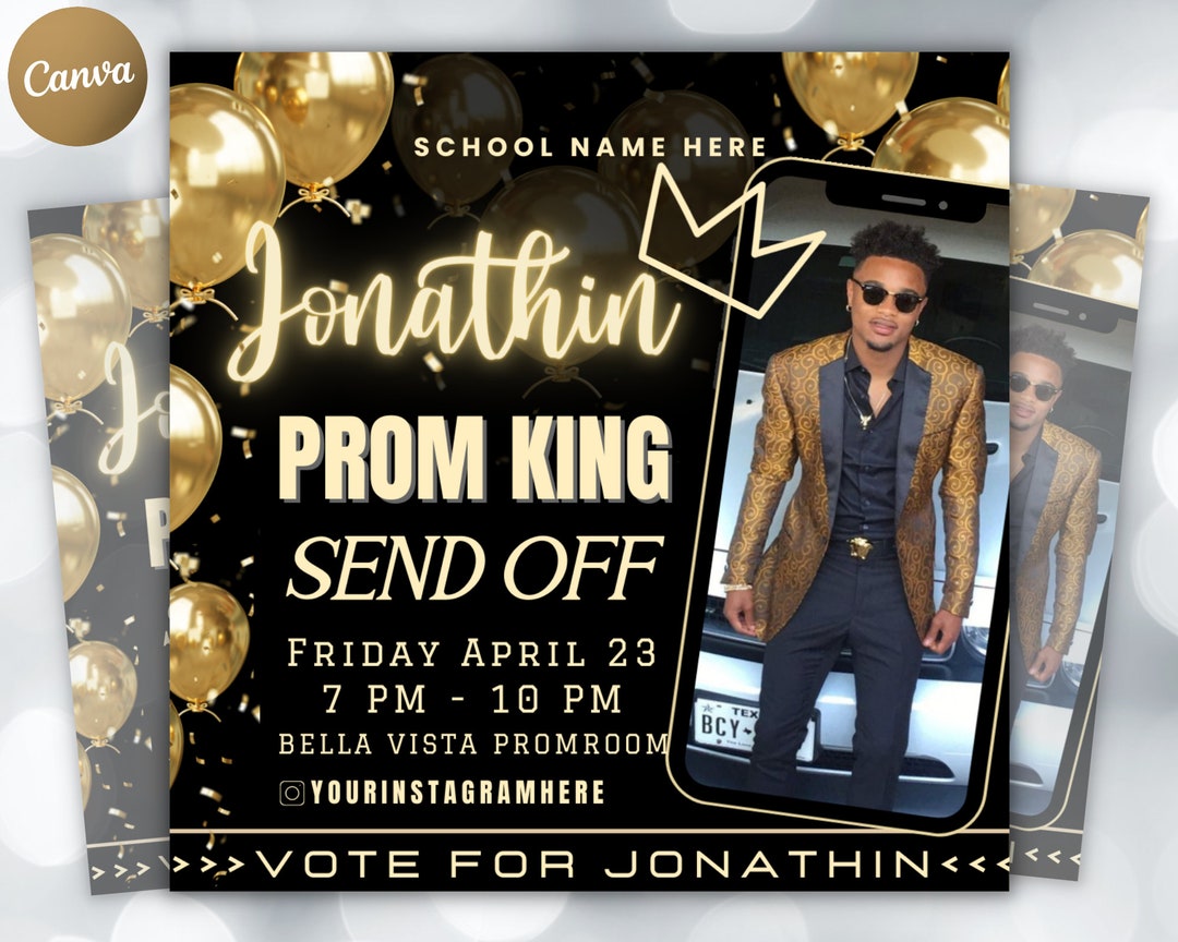 Vote Homecoming KING , Social Media Flyer, Class Campaign Flyer, High ...