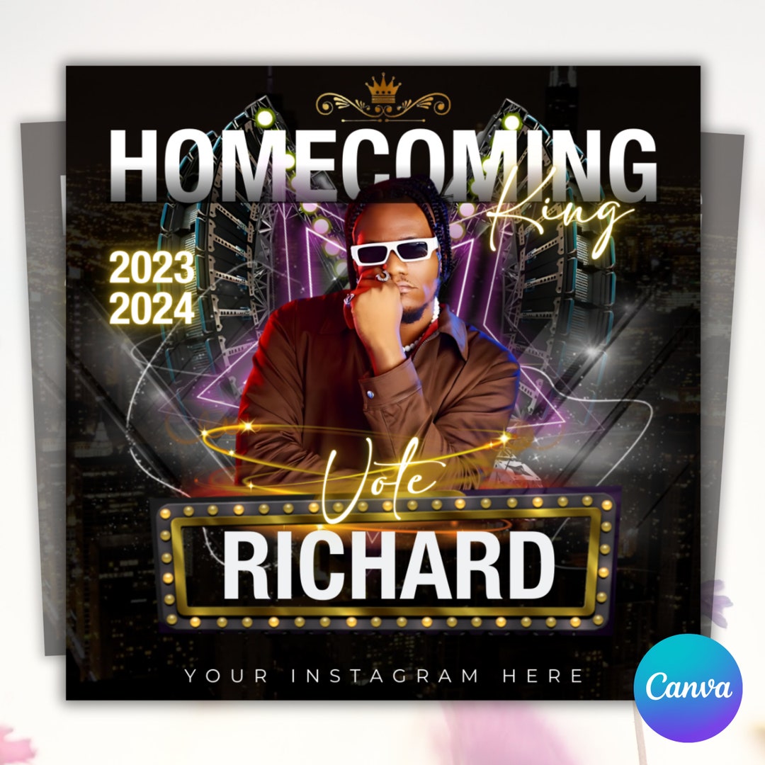 Vote Homecoming King Flyer, Homecoming Flyer, Campaign Flyer, Class ...