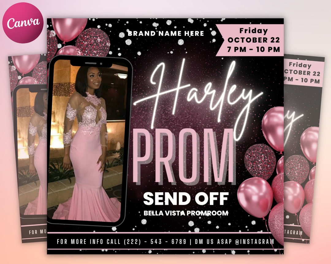 Prom Invitation Flyer, Prom Event Flyer, Prom Invitation, Prom Event ...