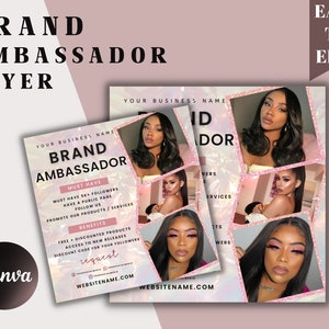 Ambassador Flyer Template, Brand Ambassador Flyer Template, Makeup ...
