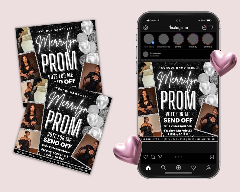 Prom Invitation Prom Send off Flyer Prom Invitation Flyer - Etsy