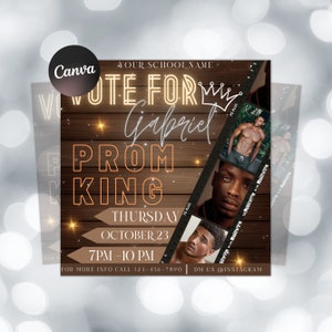 Homecoming Queen Campaign Flyer | DIY Vote for Me Election High School ...
