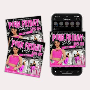 Pink Friday Flyer, Pink Friday Sale Flyer, Friday Bookings Hair ...