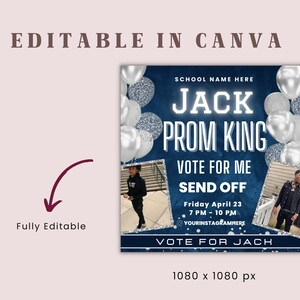 Vote Homecoming KING , Social Media Flyer, Class Campaign Flyer, High ...